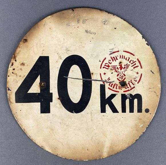 WW2 German Air Force Metal Truck Plate - Matthew Bullock Auctioneers