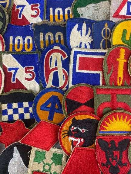 Group of 45+ WW2 Army Patches - Matthew Bullock Auctioneers