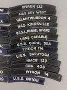 Group of 25 US Navy Ship Title Patches - Matthew Bullock Auctioneers