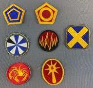 Group of WW2 Ghost Division Patches - Matthew Bullock Auctioneers