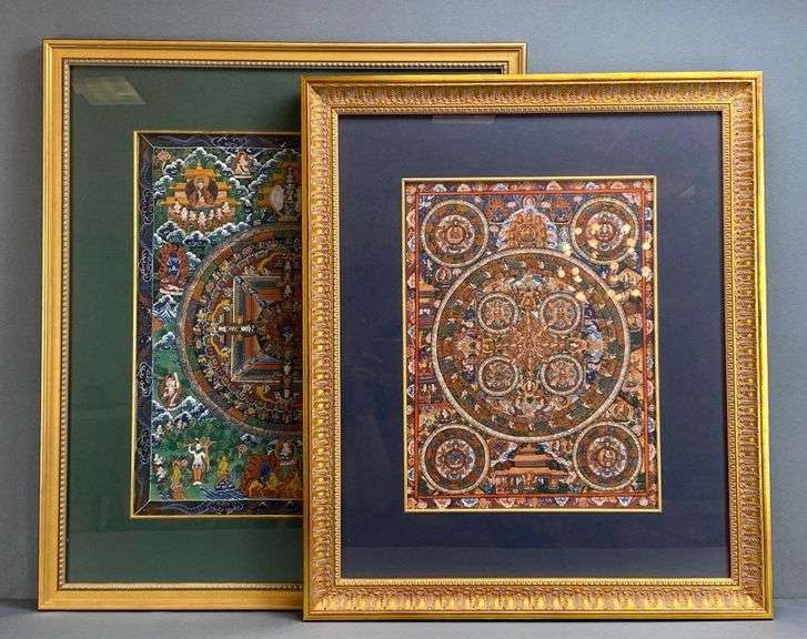 Group of 2 Framed Eastern Religious Prints - Matthew Bullock Auctioneers