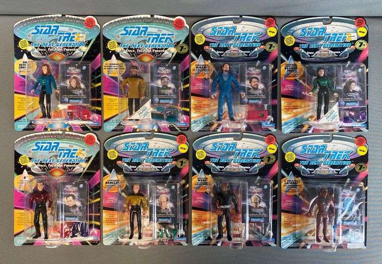 Group Of 8 Playmates Star Trek Next Gen Action Figures Matthew Bullock Auctioneers