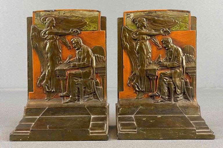 The Emancipator Bronze Bookends - Matthew Bullock Auctioneers