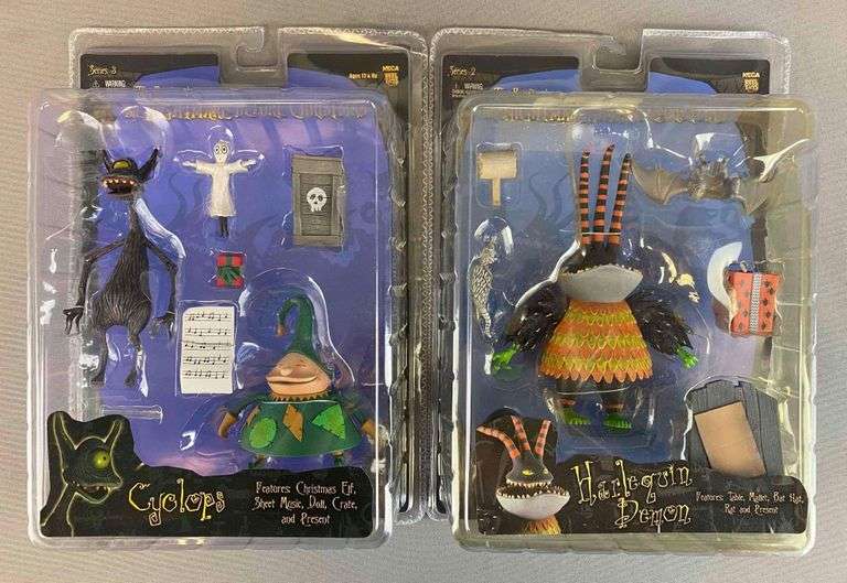 Group of 2 Tim Burtons The Nightmare Before Christmas Action Figures ...