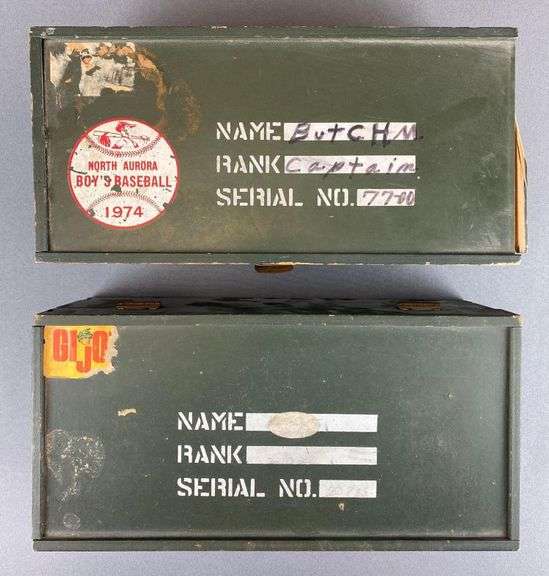 2 Hasbro G.I. Joe Wood Footlockers - Matthew Bullock Auctioneers