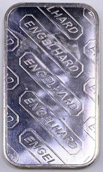 Engelhard E Logo Cast Vertical 1 oz. .999 Fine Silver Ingot/Bar ...