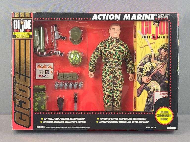 GI Joe Action Marine Commando Action Figure - Matthew Bullock Auctioneers