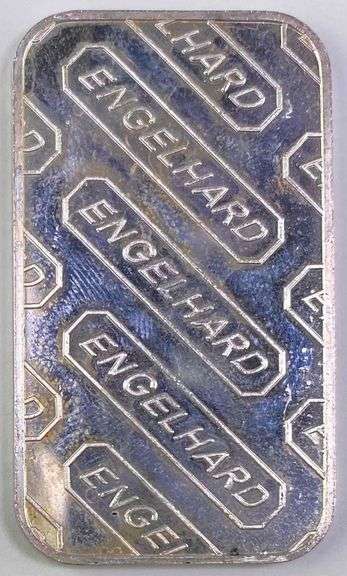 Engelhard E Logo Cast Vertical 1 oz. .999 Fine Silver Ingot/Bar ...