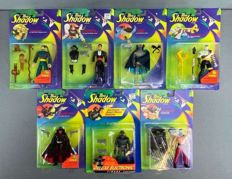 Group of 7 Kenner The Shadow Action Figures - Matthew Bullock Auctioneers