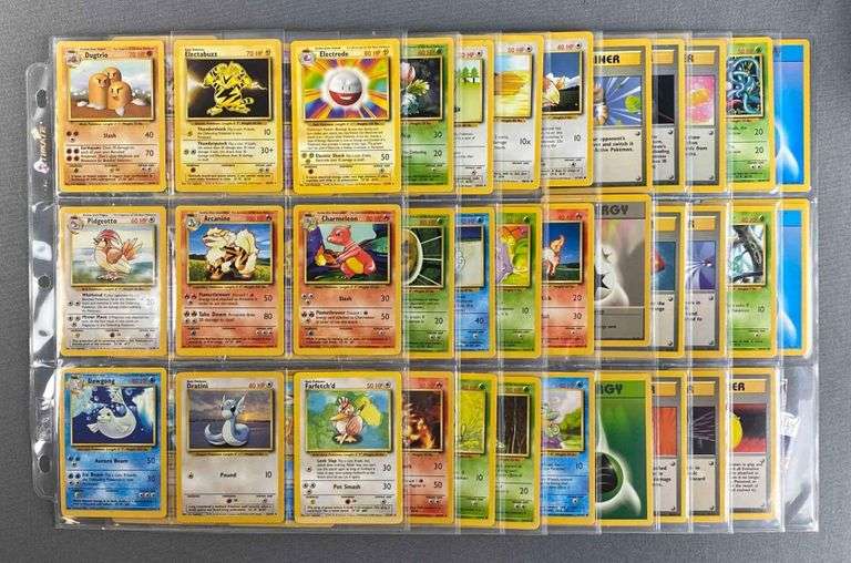 Group of 1999 Pokemon Base Set Cards - Matthew Bullock Auctioneers