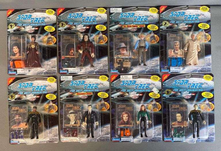 Group of 8 Playmates Star Trek Next Gen. Action Figures - Matthew ...