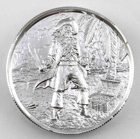 The Captain Privateer Series 2 oz Silver Ultra High Relief Round ...