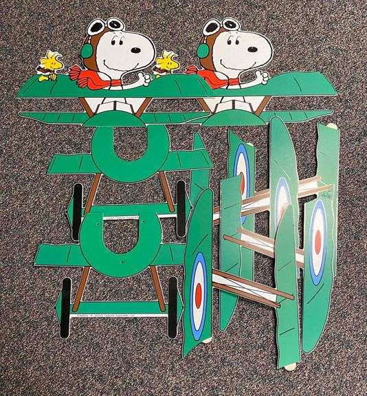 Group of 8 Cardboard Peanuts Snoopy Plane Pieces - Matthew Bullock ...
