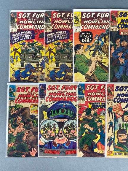 Group of 10 Marvel Sgt. Fury and His Howling Commandos Comic Books ...