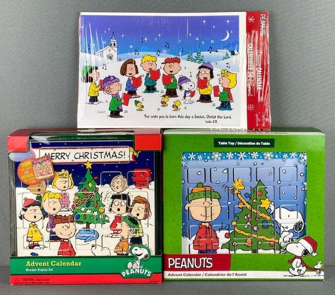 Group of 3 Peanuts Advent Calendars - Matthew Bullock Auctioneers