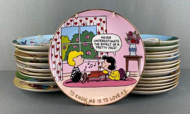 Group of 15+ Assorted Peanuts Plates - Matthew Bullock Auctioneers