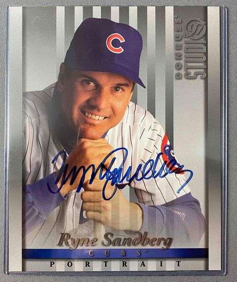 1997 Donruss Studio Portrait Ryne Sandberg Autographed 8x10 - Matthew ...