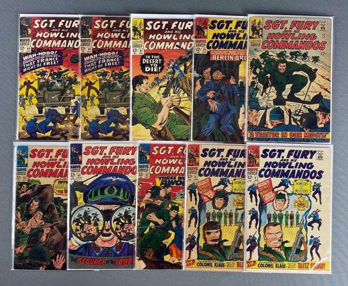 Group of 10 Marvel Sgt. Fury and His Howling Commandos Comic Books ...