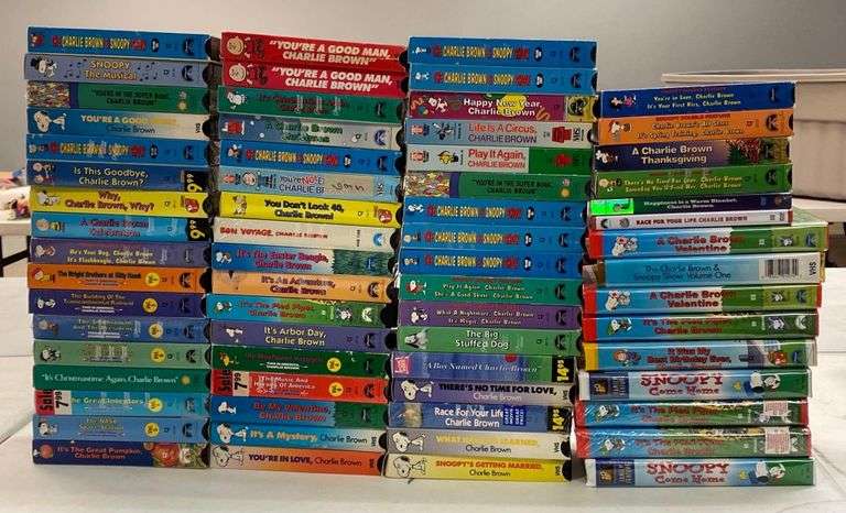 Group of 60+ Assorted Peanuts VHS Tapes and DVDs - Matthew Bullock ...