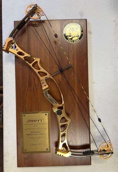Hoyt 75th Anniversary Limit Edition Gold Plated Compound Bow - Matthew ...