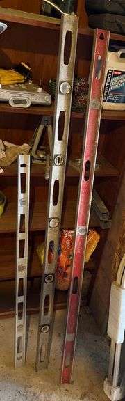 Group of three framing levels - Matthew Bullock Auctioneers