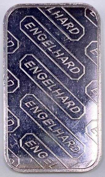 Engelhard E Logo Cast Vertical 1 oz. .999 Fine Silver Ingot/Bar ...