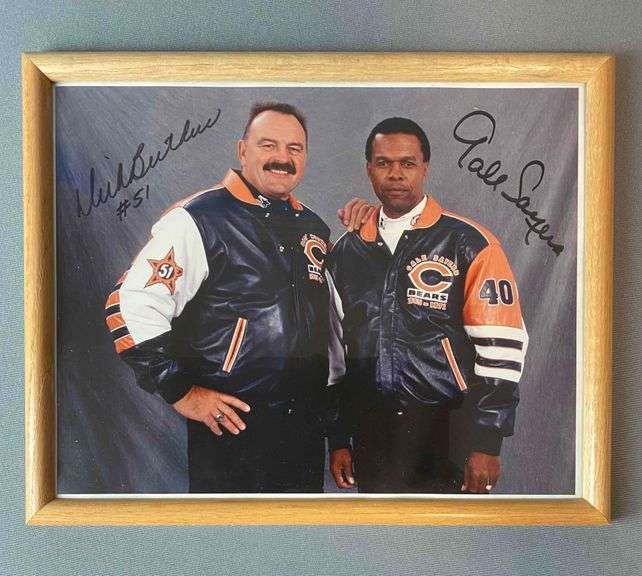 Gale Sayers and Dick Butkus Framed Autographed 12x18 Photo - Matthew ...