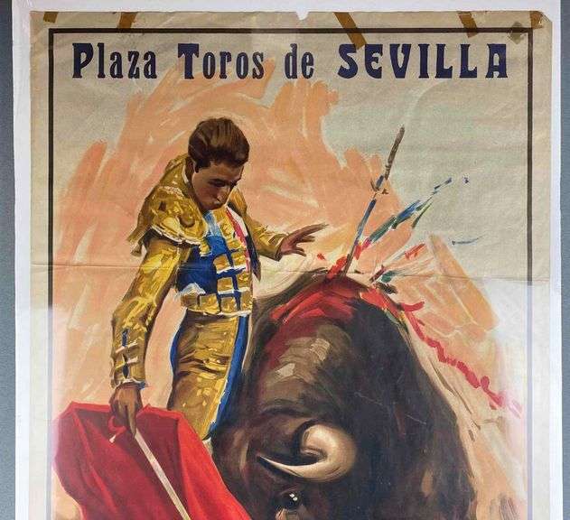 1942 Spanish Plaza Toros de Sevilla Bull Fighting Poster - Matthew ...