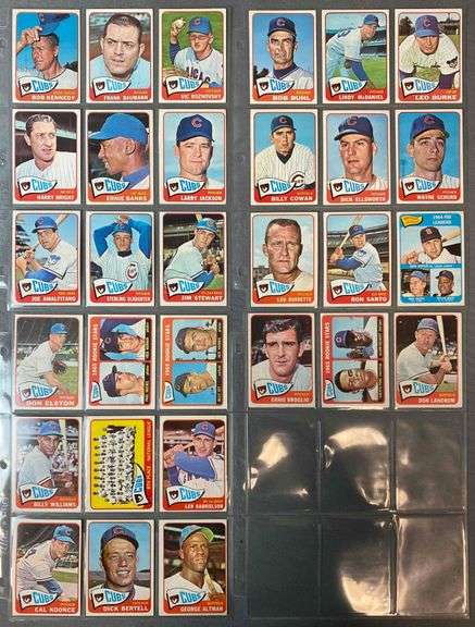 1965 Topps Chicago Cubs Complete Team Set + NL RBI Leader card #6 ...