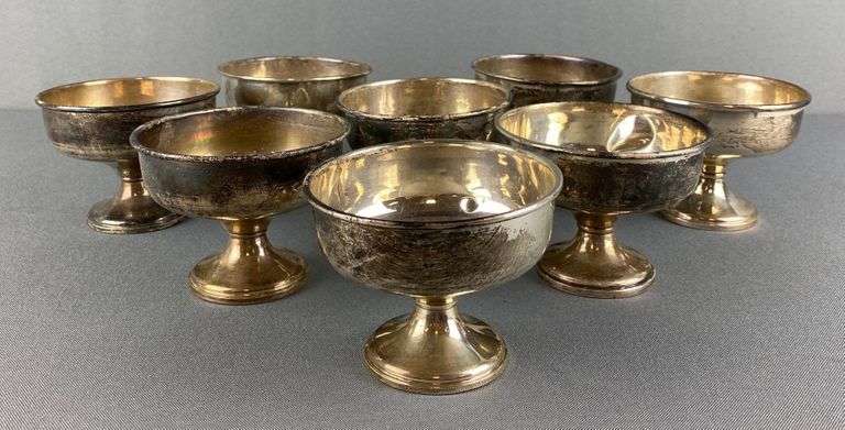 Group of 8 Preisner Sterling Weighted Cups - Matthew Bullock Auctioneers