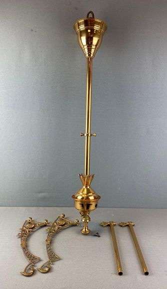 Brass Hanging Lamp Base - Matthew Bullock Auctioneers