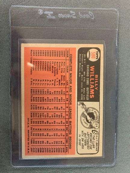 1966 Topps Billy Williams #580 - Matthew Bullock Auctioneers