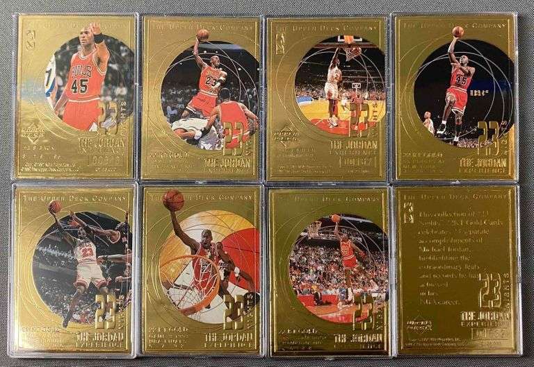 8 - 1997 Upper Deck 23 Nights 22kt Gold Michael Jordan cards - Matthew ...