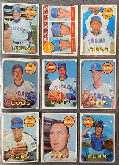 1969 Topps Chicago Cubs Team Set - 26 Cards - Matthew Bullock Auctioneers