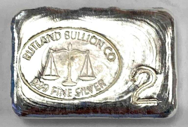 Rutland Bullion Company 2 oz. .999 Fine Silver Ingot/Bar - Matthew ...