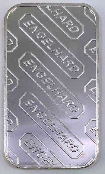 Engelhard E Logo Cast Vertical 1 oz. .999 Fine Silver Ingot/Bar ...
