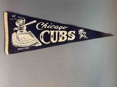 2 - 1950s Chicago Cubs pennants - Matthew Bullock Auctioneers