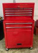 Red Metal Stacking Tool Chest - Matthew Bullock Auctioneers