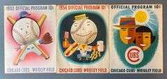 3 - 1950s Chicago Cubs Programs - Matthew Bullock Auctioneers