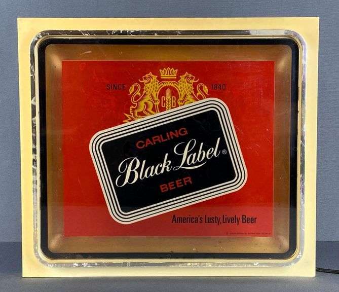 Carling Black Label Light Up Advertising Beer Sign - Matthew Bullock ...