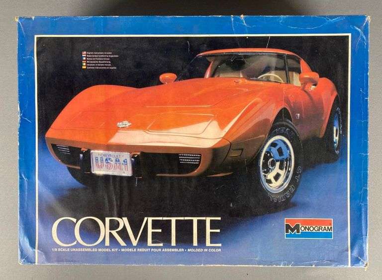 Monogram Corvette Plastic Model Kit - Matthew Bullock Auctioneers