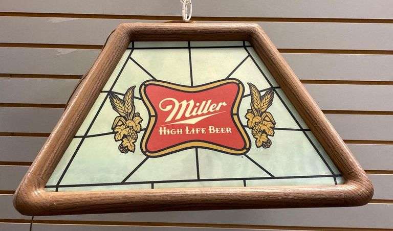 Miller High Life Light-Up Advertising Hanging Light - Matthew Bullock ...