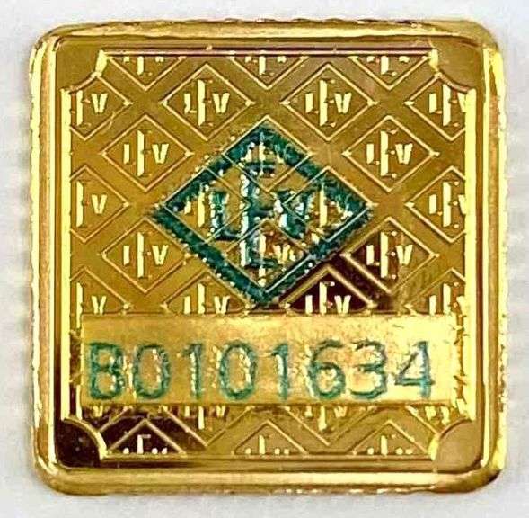 1 Gram PURE 24K GOLD Geiger 999.9 Bullion Certified Single Bar Square ...
