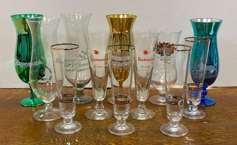 Group of 12 Assorted Beer Glasses and More - Matthew Bullock Auctioneers