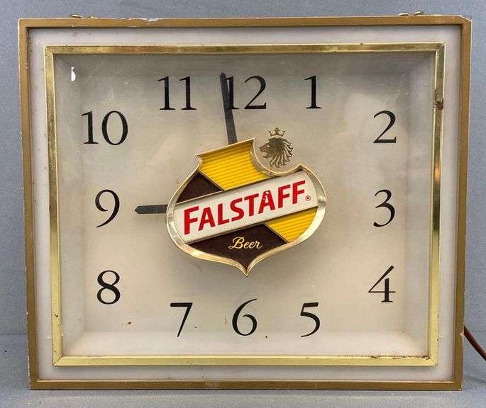 Falstaff Light-Up Advertising Beer Clock - Matthew Bullock Auctioneers