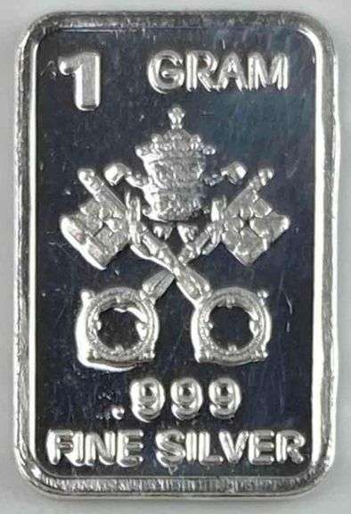 1 gram .999 fine silver bar-Keys - Matthew Bullock Auctioneers