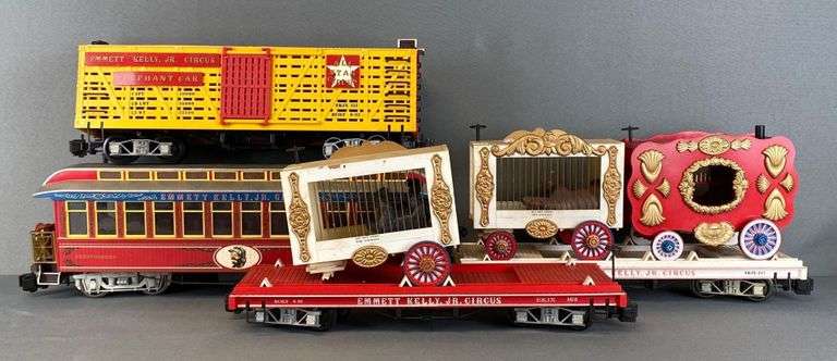 Group of 7 Bachmann Emmet Kelly Jr. Circus Train Cars - Matthew Bullock ...