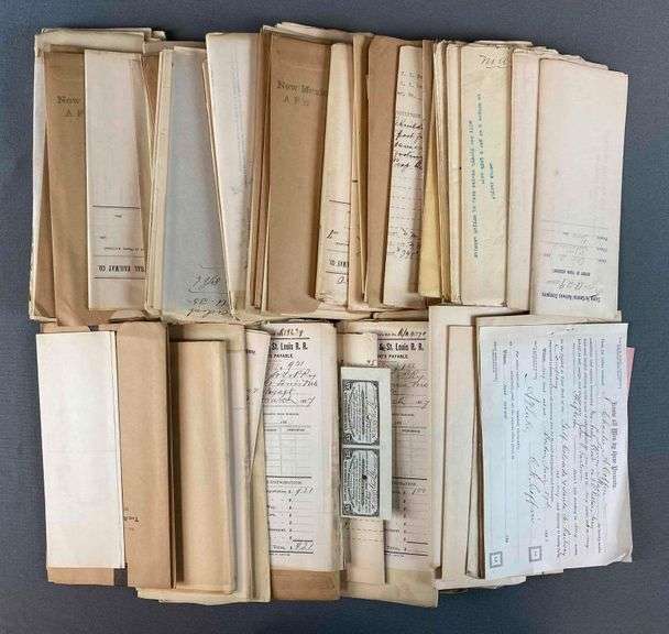 Group Of 20+Train Documents - Matthew Bullock Auctioneers