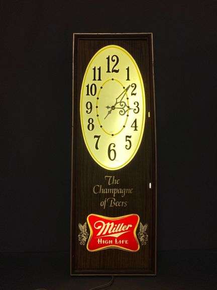 Miller High Life Light-Up Advertising Clock - Matthew Bullock Auctioneers