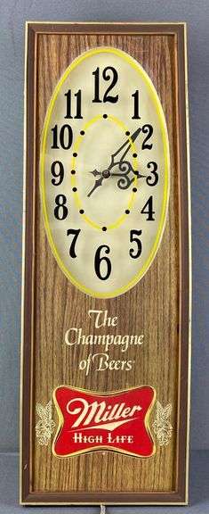 Miller High Life Light-Up Advertising Clock - Matthew Bullock Auctioneers
